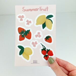 Summer Fruit Vinyl Sticker Sheet 4x6 - Etsy