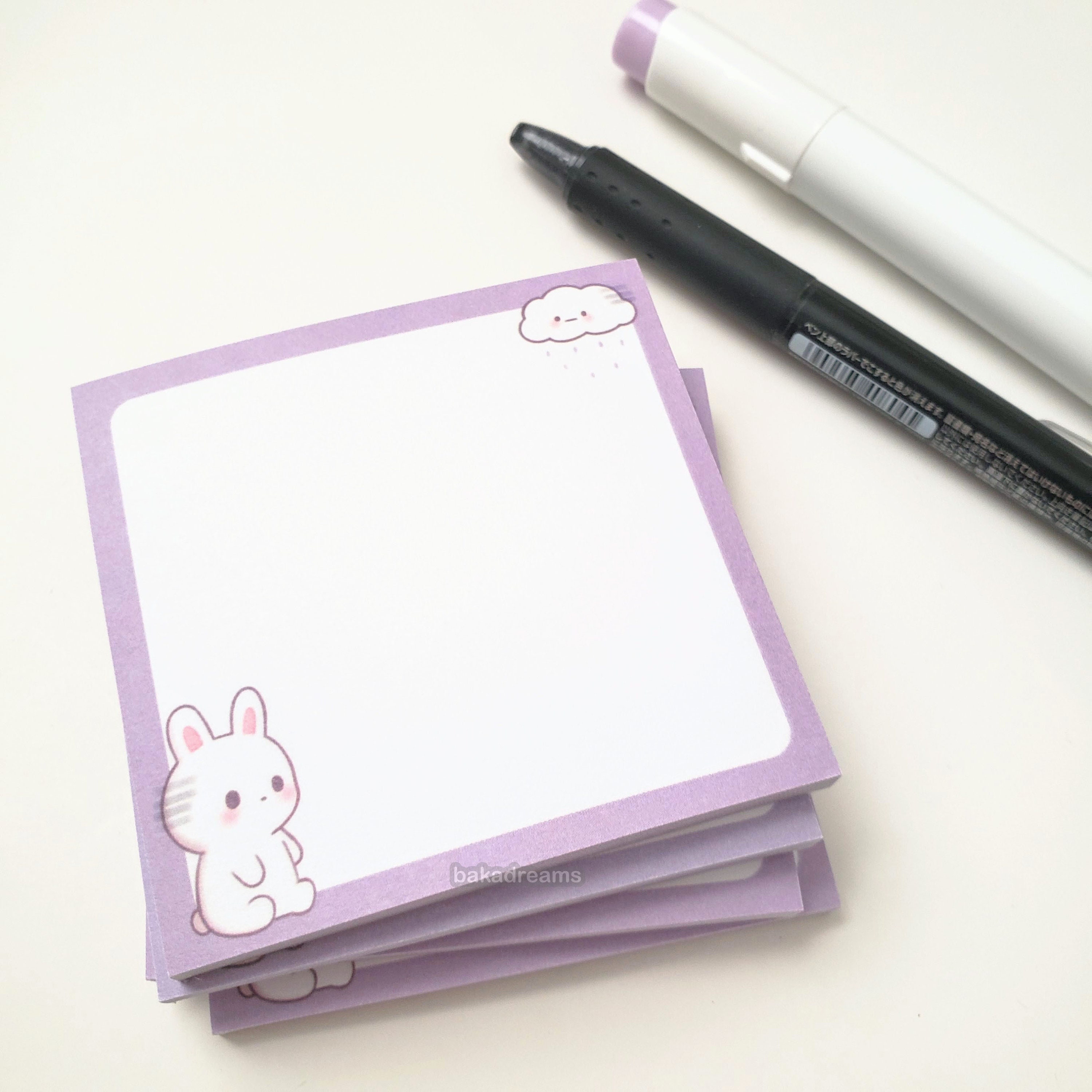 Paper Pastel Pink Sticky Note Set Kawaii Aesthetic Stationery Paper ...