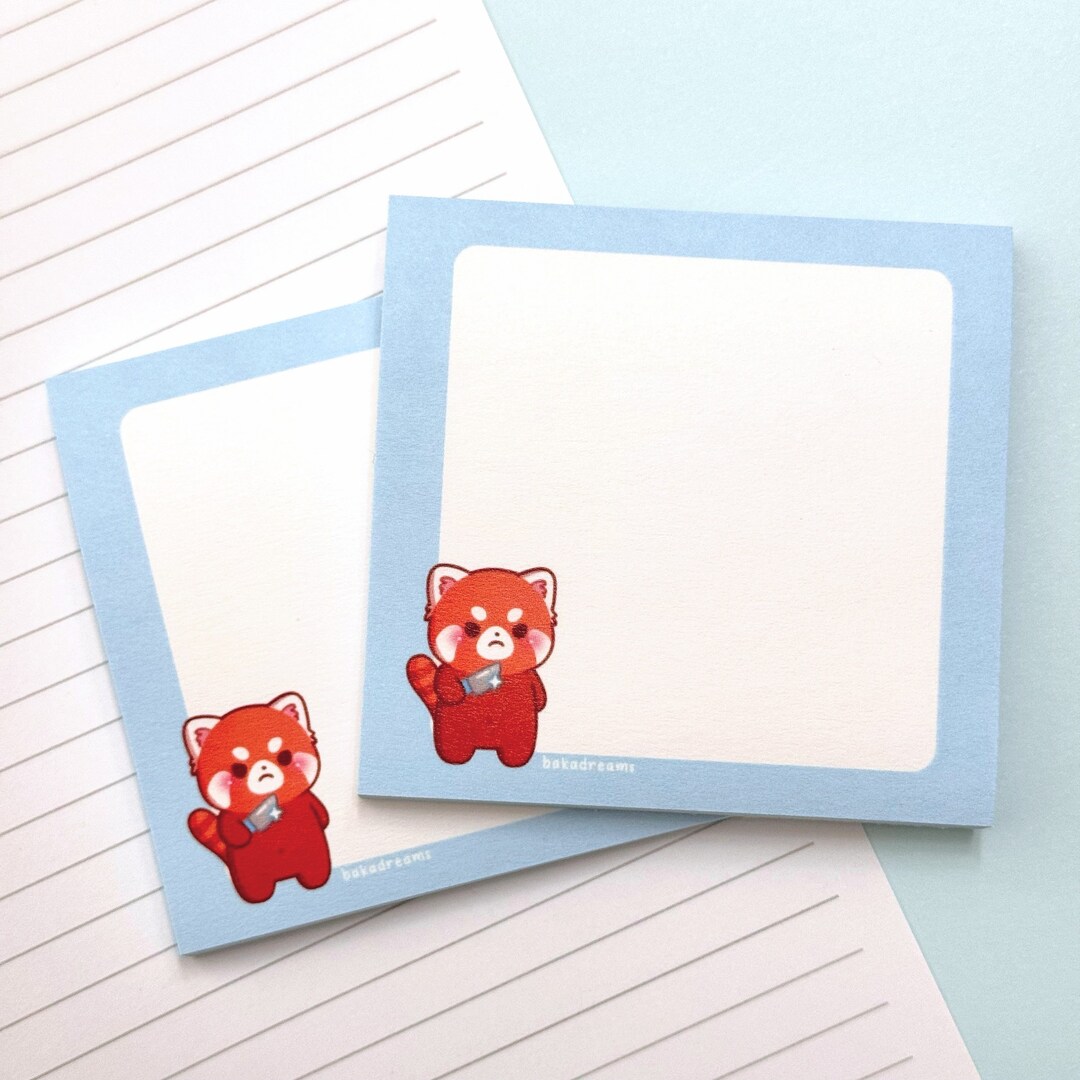 Stabby Red Panda Post-it® Sticky Notes, Animals With Knives, Memo Pad ...