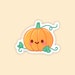 Cute Pumpkin Vinyl Sticker, Kawaii Pumpkin, Fall Sticker, Autumn ...