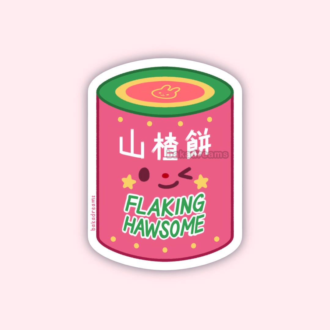 Haw Flakes Vinyl Sticker, You're Awesome, Flaking Awesome, Asian Candy ...