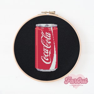 Mini Cola Coke Can Soda Pop Cross Stitch Pattern PDF | Instant Download ...