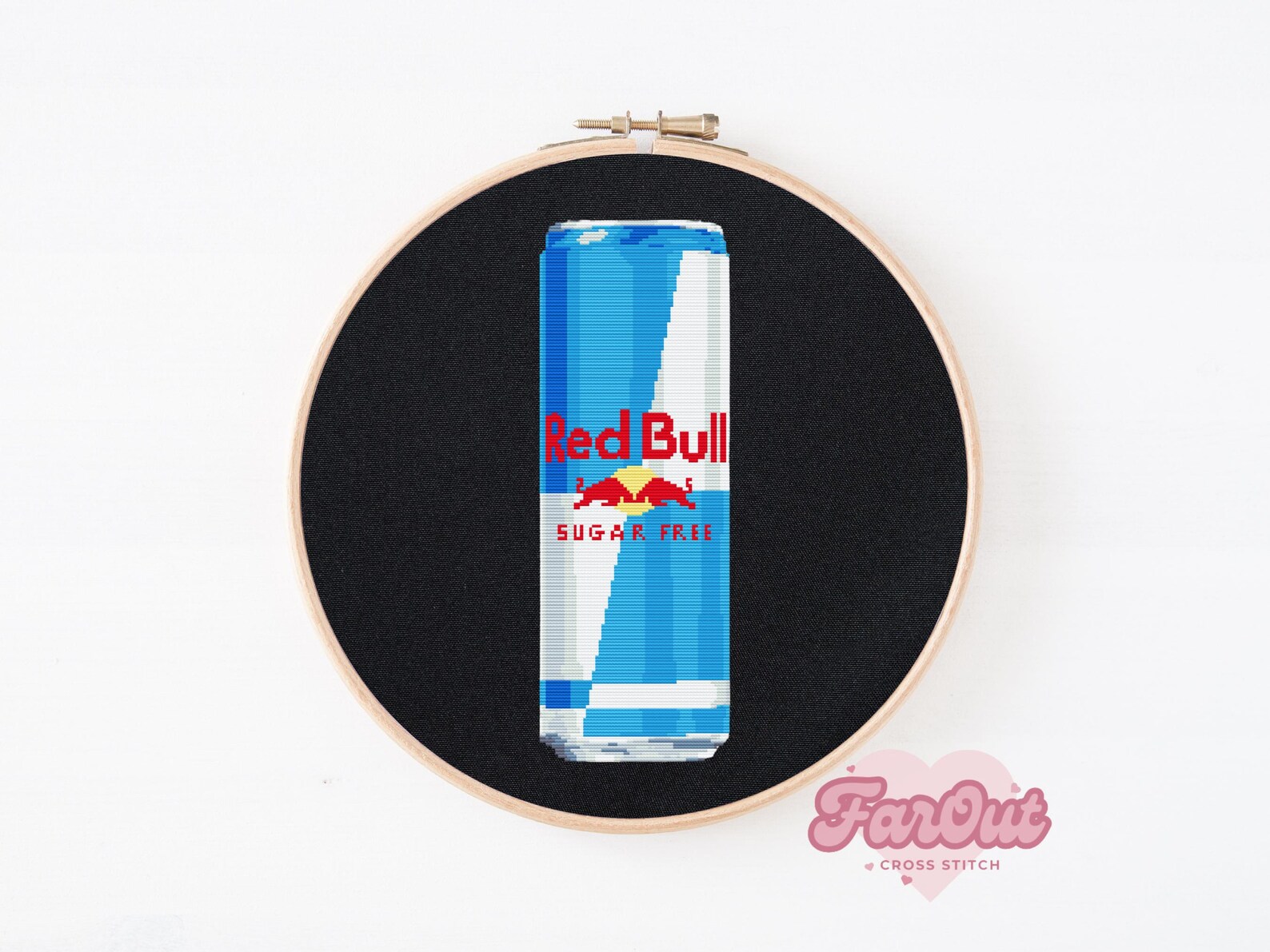 Sugar Free Red B Energy Drink Can Cross Stitch Pattern PDF | Instant ...