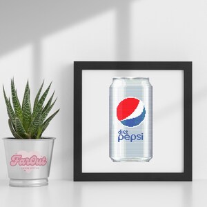 Diet Pepsi Can Cross Stitch Pattern PDF | Instant Download | Pattern ...