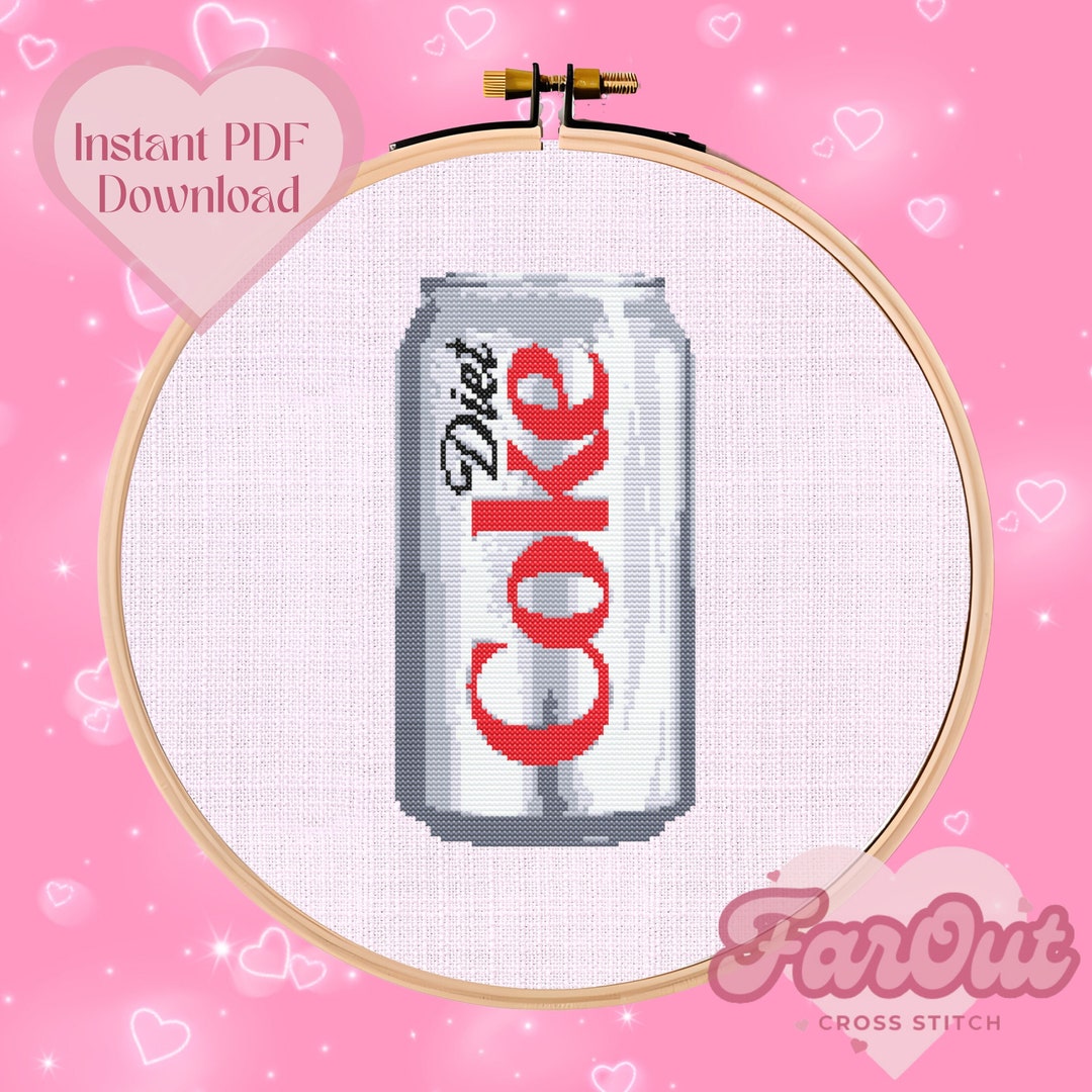 Diet Coke Can Cross Stitch Pattern PDF Instant Download - Etsy