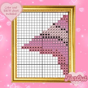 Pink Bow Cross Stitch Pattern PDF Instant Download - Etsy