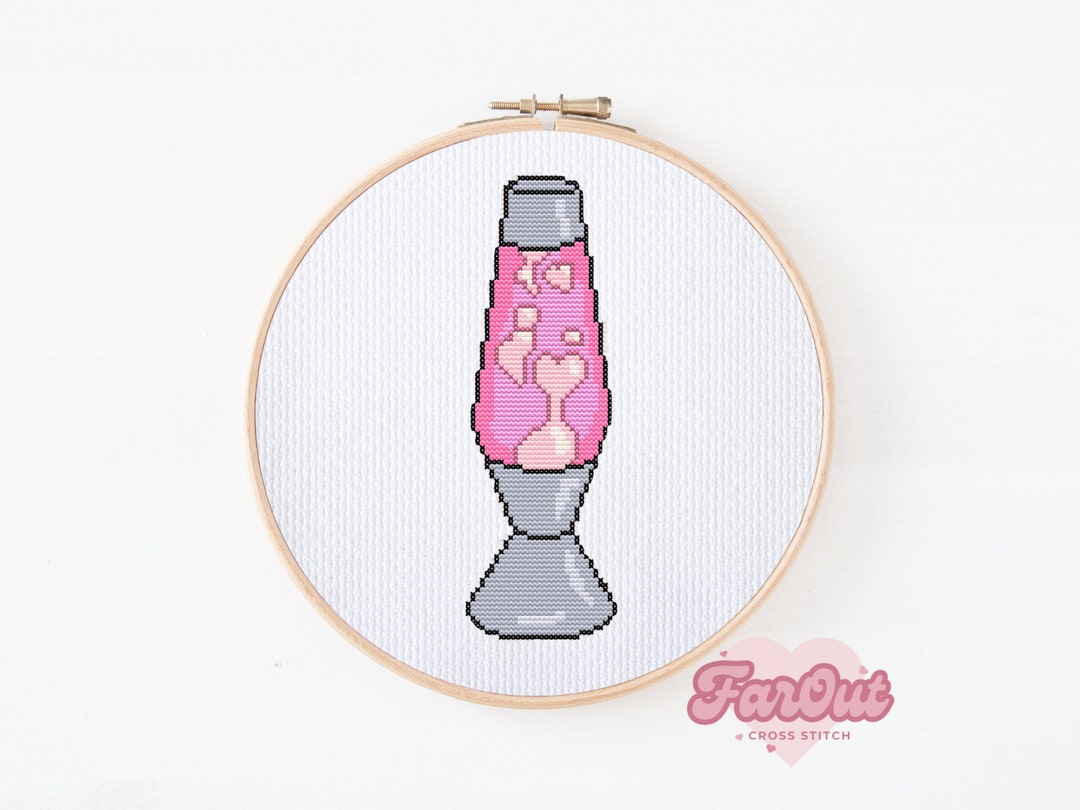 Pink Lava Lamp Cross Stitch Pdf Pattern | Instant Download - Etsy
