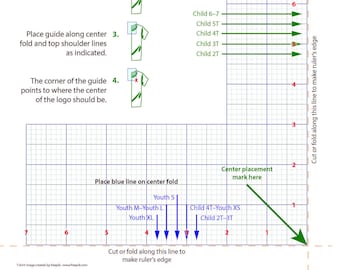 Printable Machine Embroidery Logo Placement Guide for Adult Sizes ...