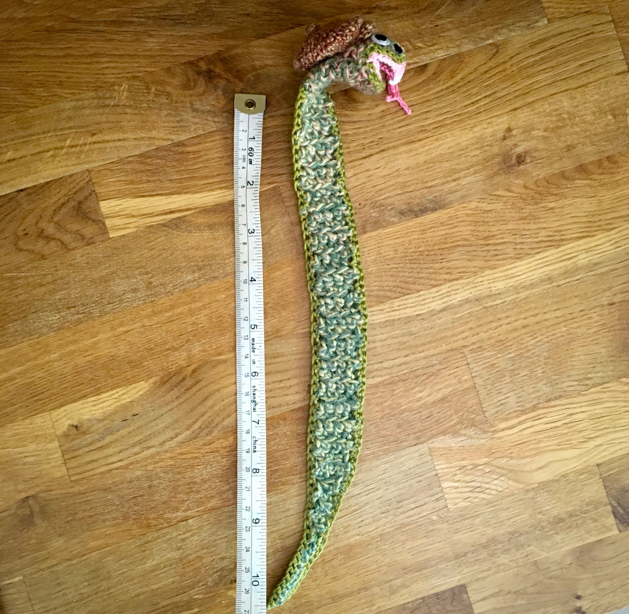 Bookmark Snake Hand Crocheted Unique Gift For Bookworms/Book Lovers and ...