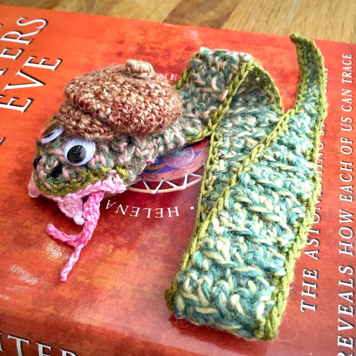 Bookmark Snake Hand Crocheted Unique Gift For Bookworms/Book Lovers and ...