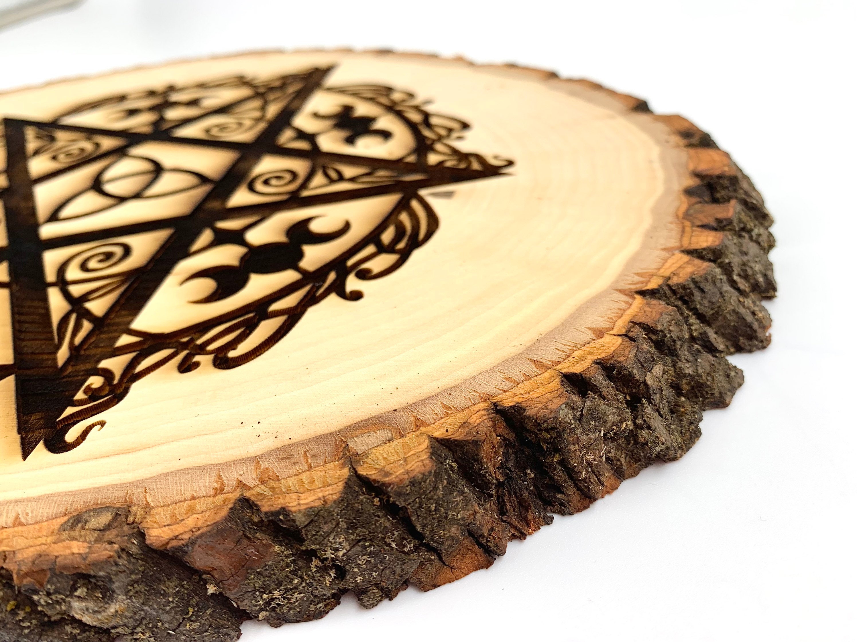 Raw Edge Altar Board/tray pentacle/goddess/triquetra - Etsy