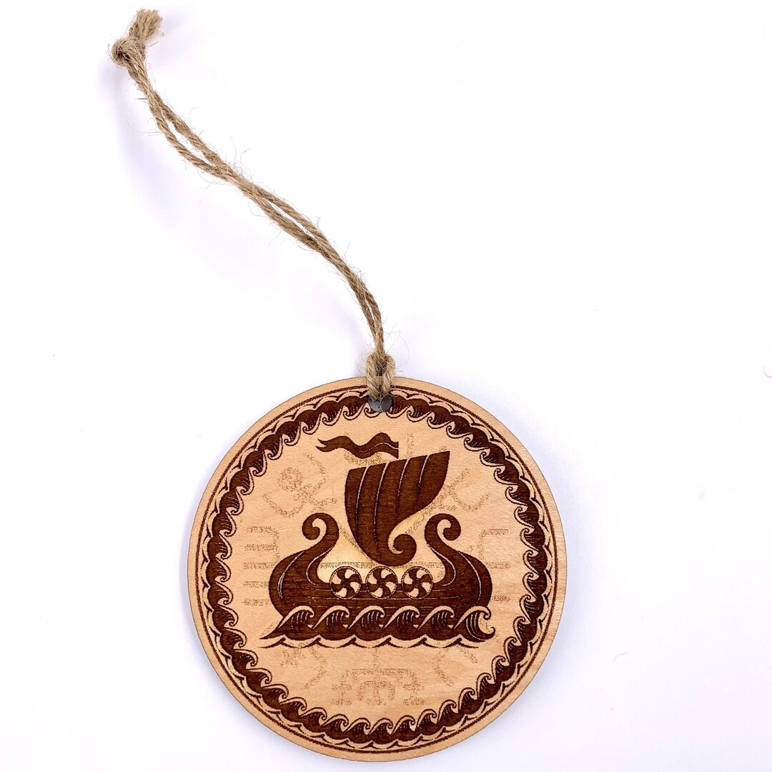 Wooden Viking Longship Ornament - Etsy