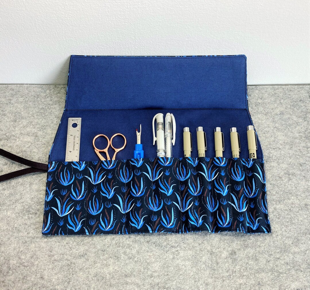 Canvas Pen Roll / Tool Roll, Agave Plant Botanical Floral Print - Etsy
