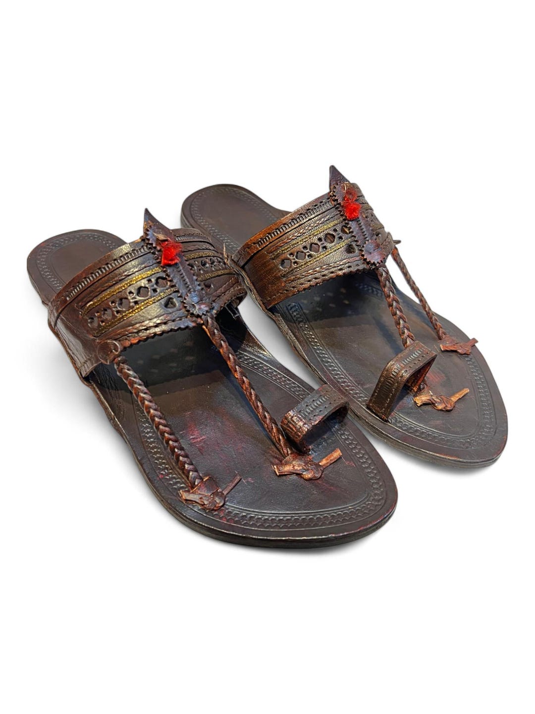 Brown Kolhapuri Chappal Men - Etsy