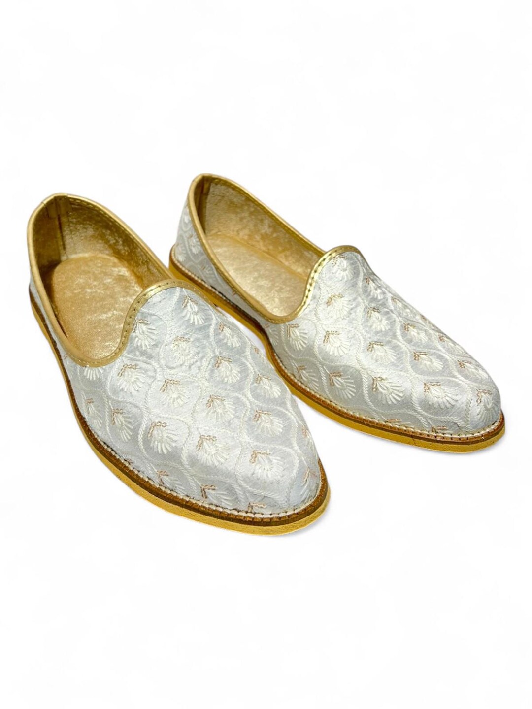 Pietaan Men White Wedding Mojari - Etsy