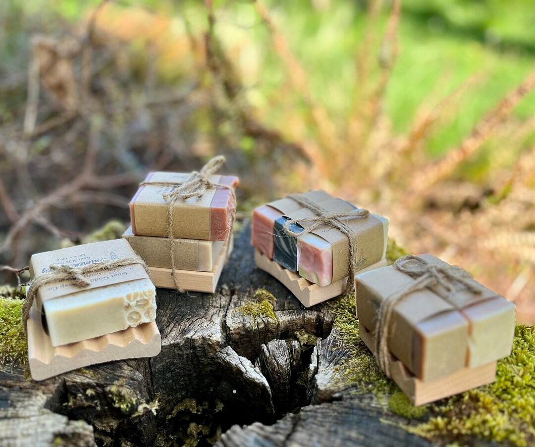 Soaps With Repurposed Wood Soap Dish *** Four Options *** - Etsy