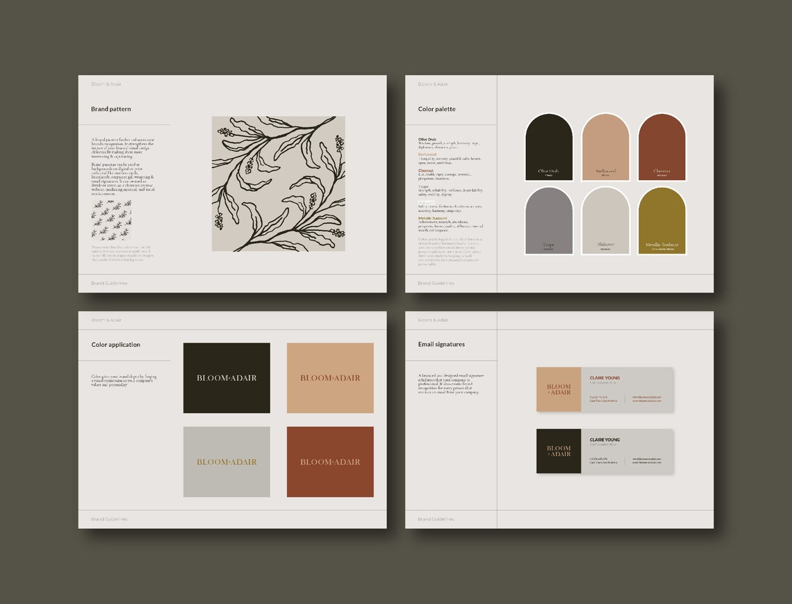 Brand Guidelines Template / Branding Kit / Brand Style Guide - Adair - Etsy