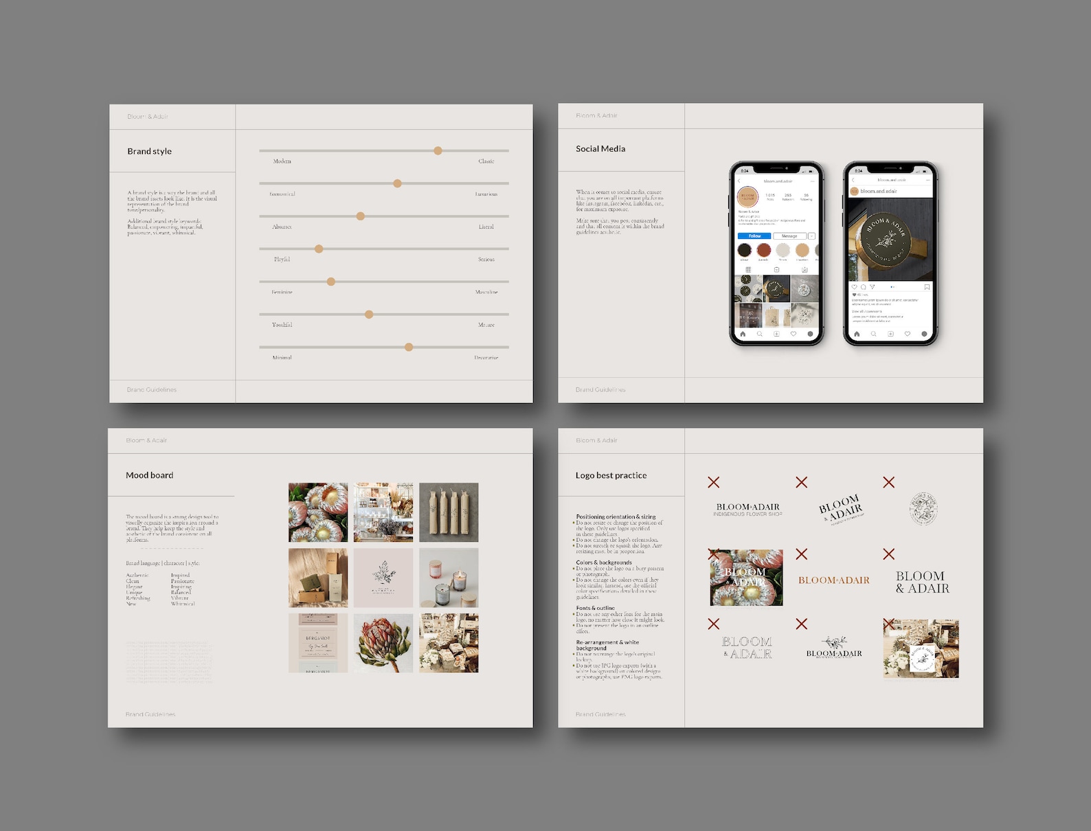 Brand Guidelines Template / Branding Kit / Brand Style Guide - Adair - Etsy