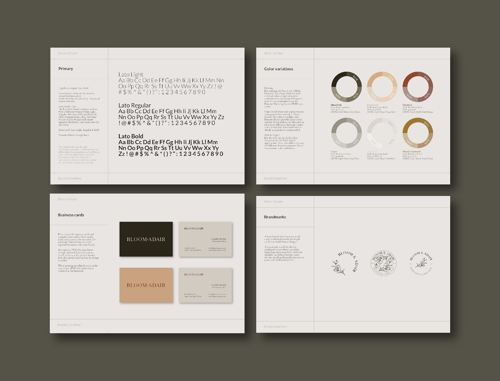 Brand Guidelines Template / Branding Kit / Brand Style Guide - Adair - Etsy