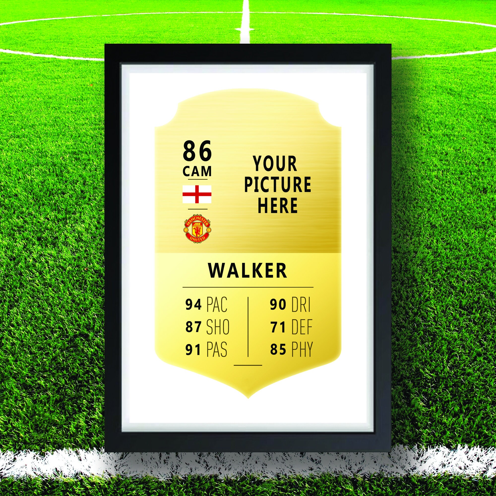 A3 A4 A5 Framed Print Personalised FIFA Card Football | Etsy