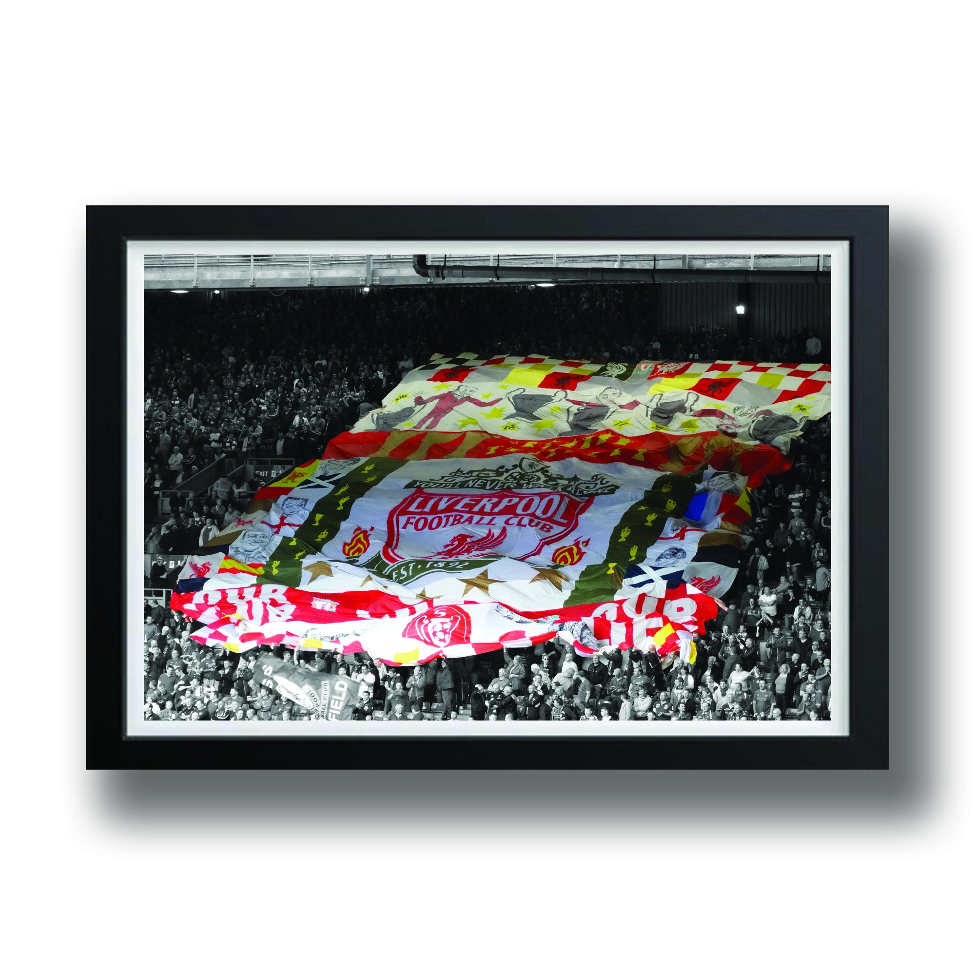 A3 A4 A5 Framed Print Liverpool Flag Football Anfield | Etsy