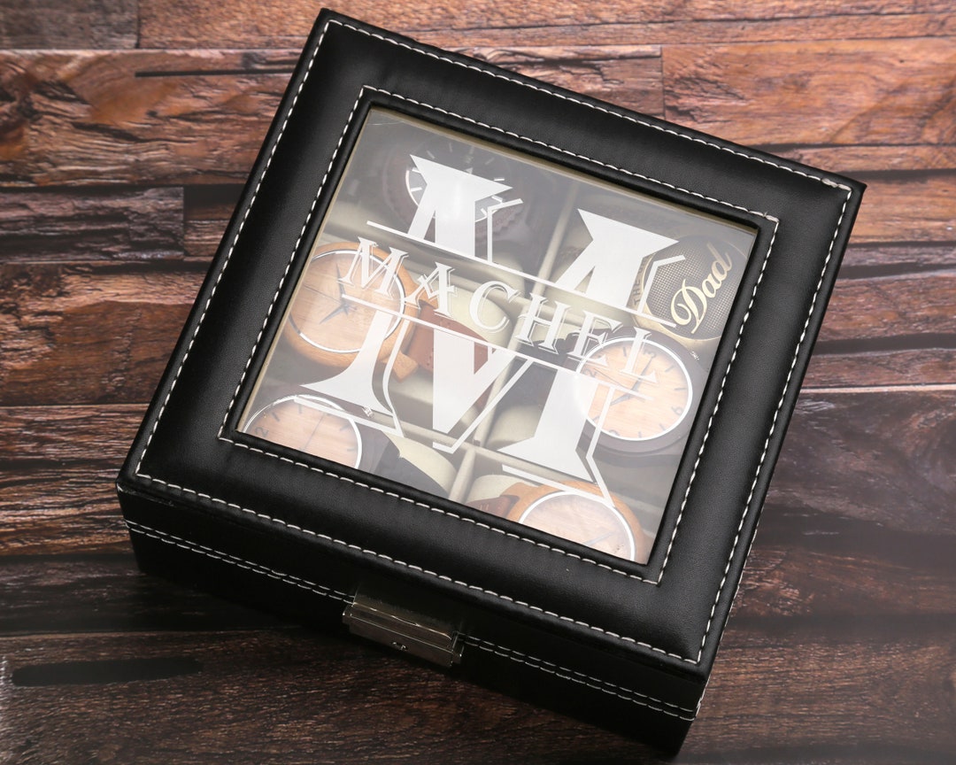 Personalized Watch Case, Groomsmen Gifts, Engraved Watch Box for Him ...