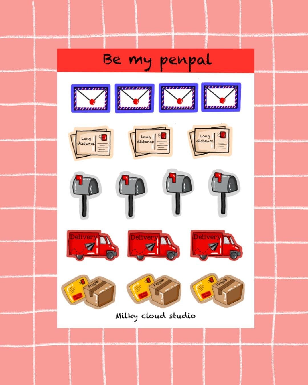 Be My Penpal A6 Sticker Sheet - Etsy