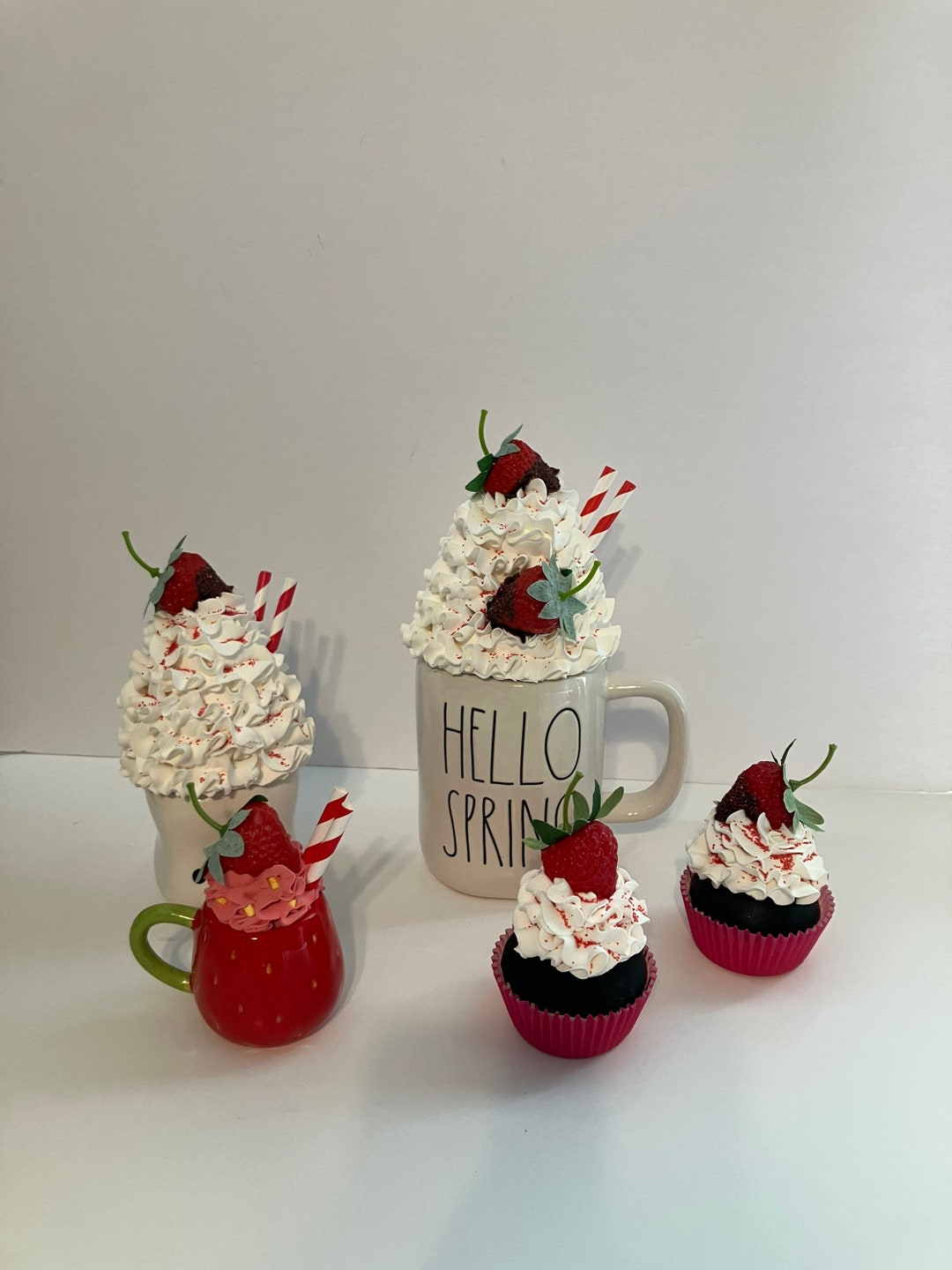 Faux Strawberry Whipped Topper - Etsy