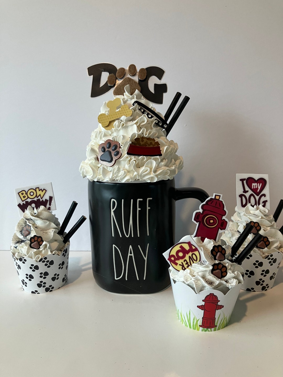 Faux Dog Topper and Mug - Etsy