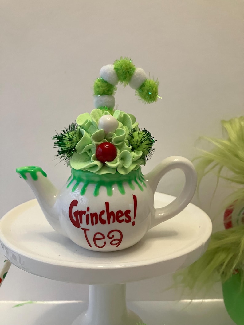 Faux Grinch Inspired Mini Tea Pot - Etsy