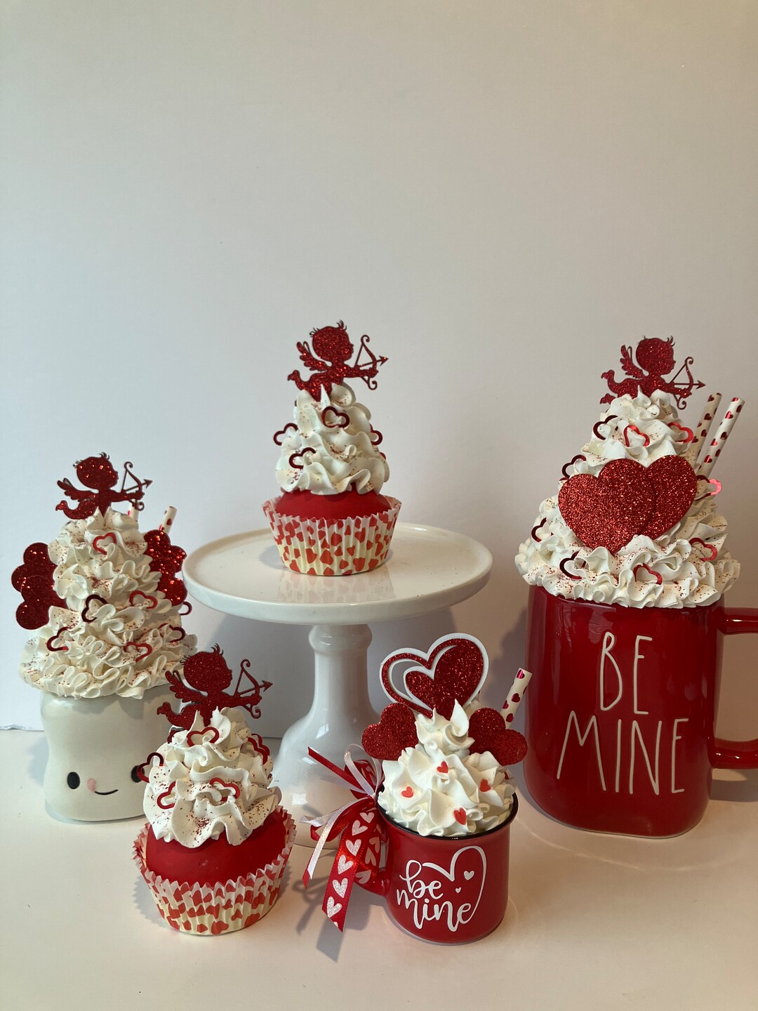 Faux Valentines Day Cupid Cupcake - Etsy