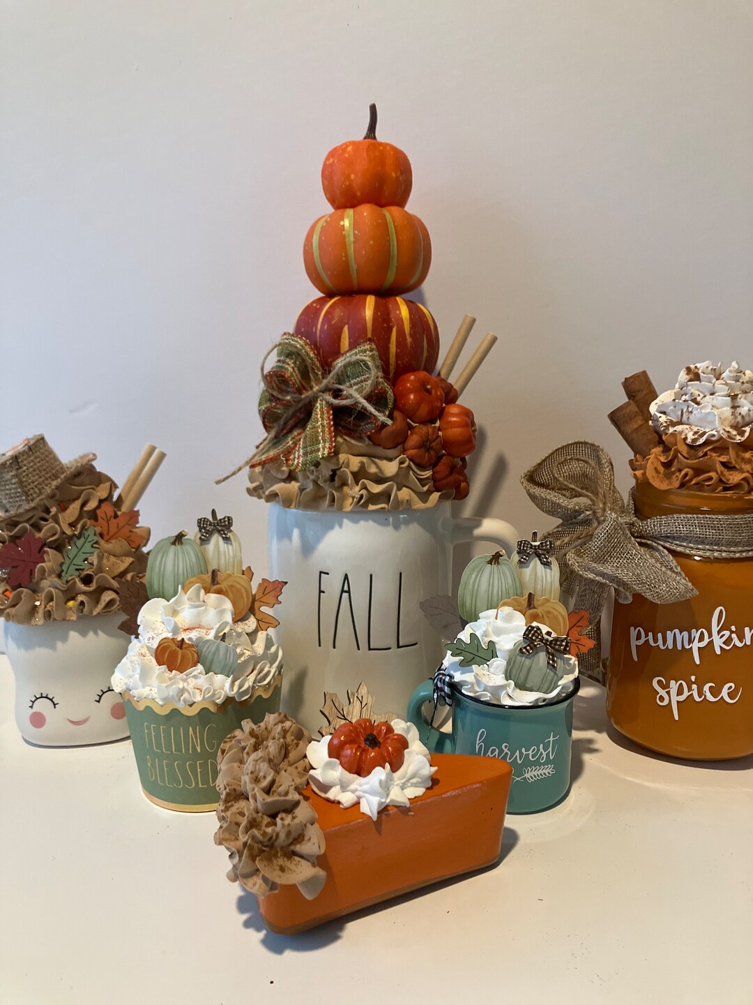 Faux Fall Pumpkin Stack Whipped Topper - Etsy