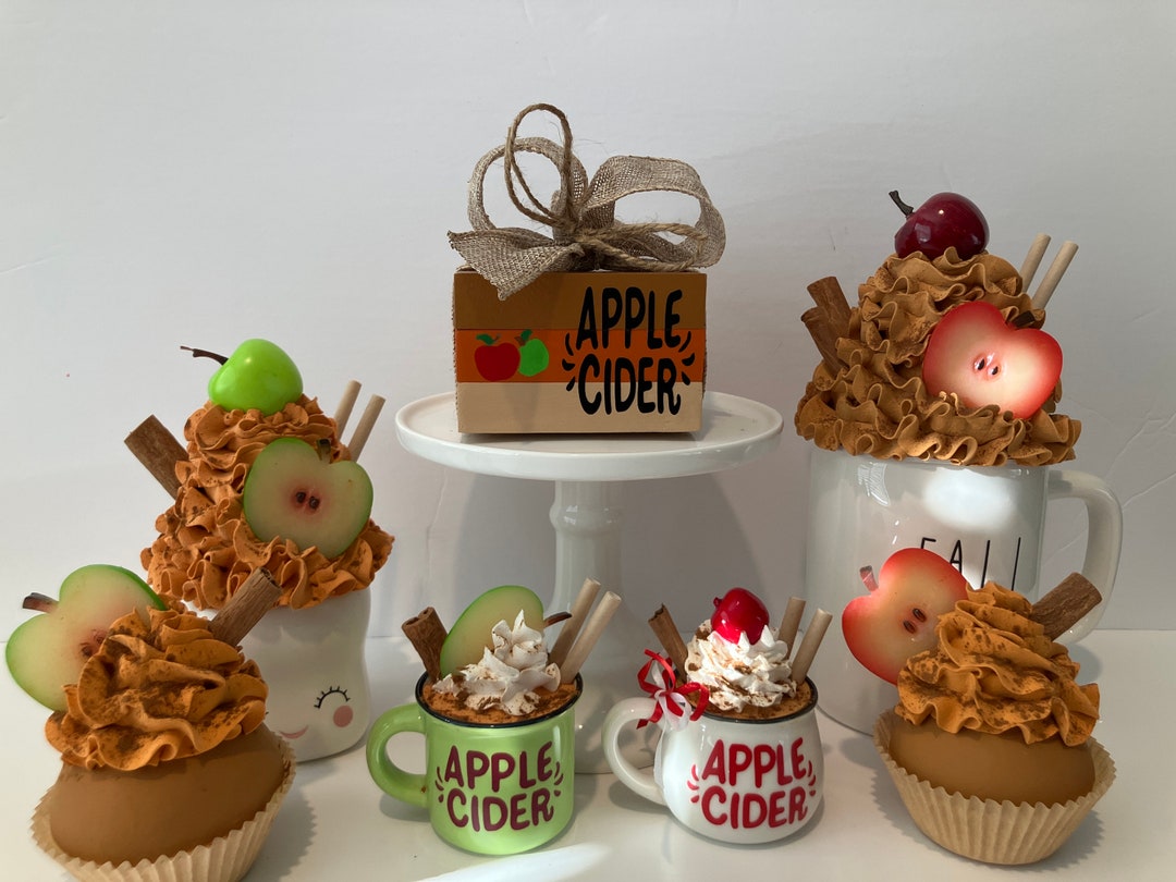 Wood Apple Cider Book Stack - Etsy