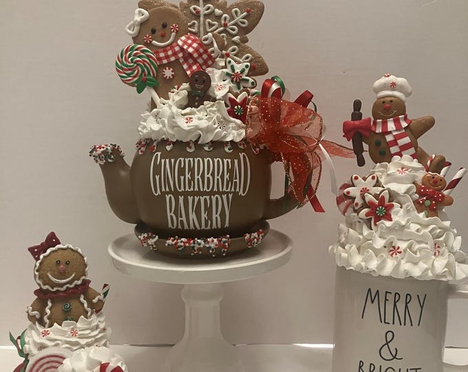 Faux Gingerbread Bakery Tea Pot - Etsy