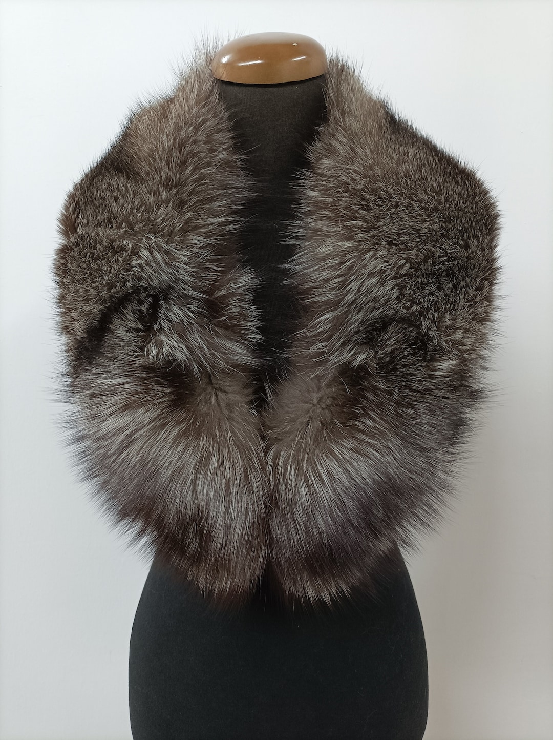 Fur Collar,fox High Quality Fur Collar Silver and Brown Color, Coat ...