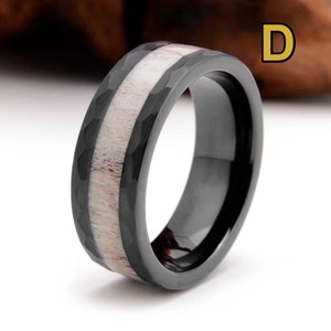 Mens Deer Antler Ring, Deer Antler Ring for Him, Mens Wedding Band ...