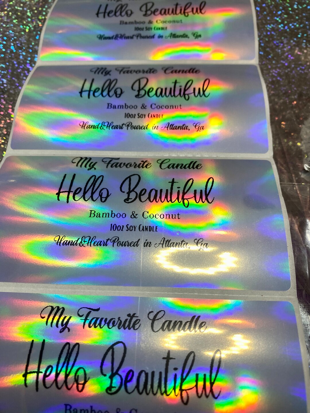 Holographic Custom Labels: Small Business Stickers - Etsy
