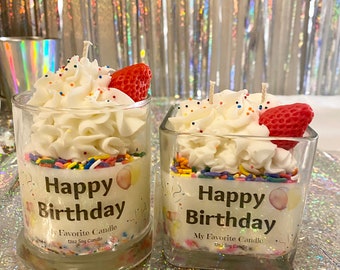 Birthday Cake Dessert Candle - Etsy