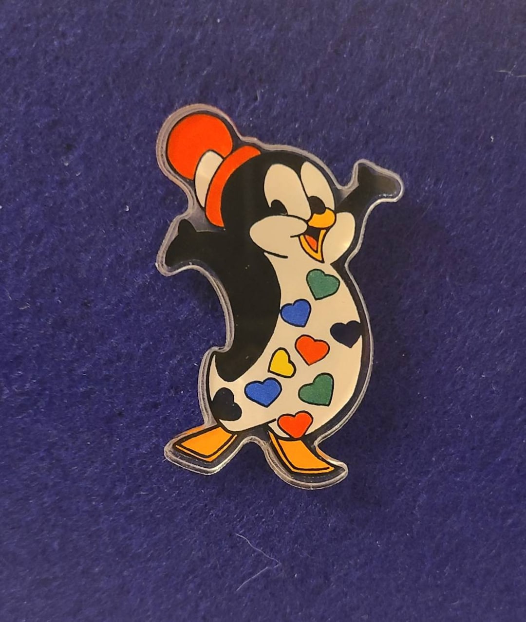 Warm Head, Warm Heart, Cold Feet chilly Willy Acrylic Pin - Etsy