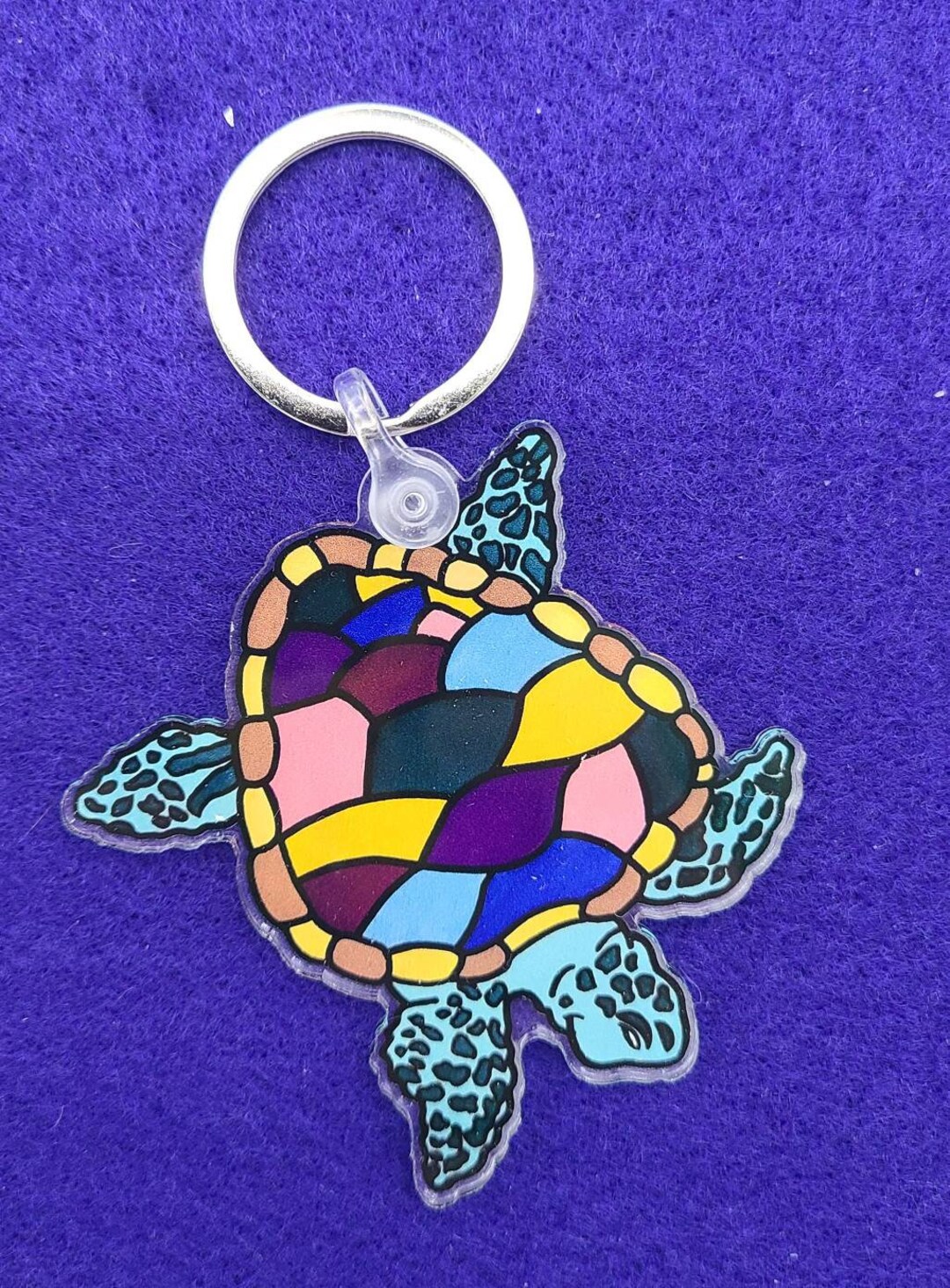 3 Inch Steve the Pop Art Turtle Acrylic Keychain - Etsy