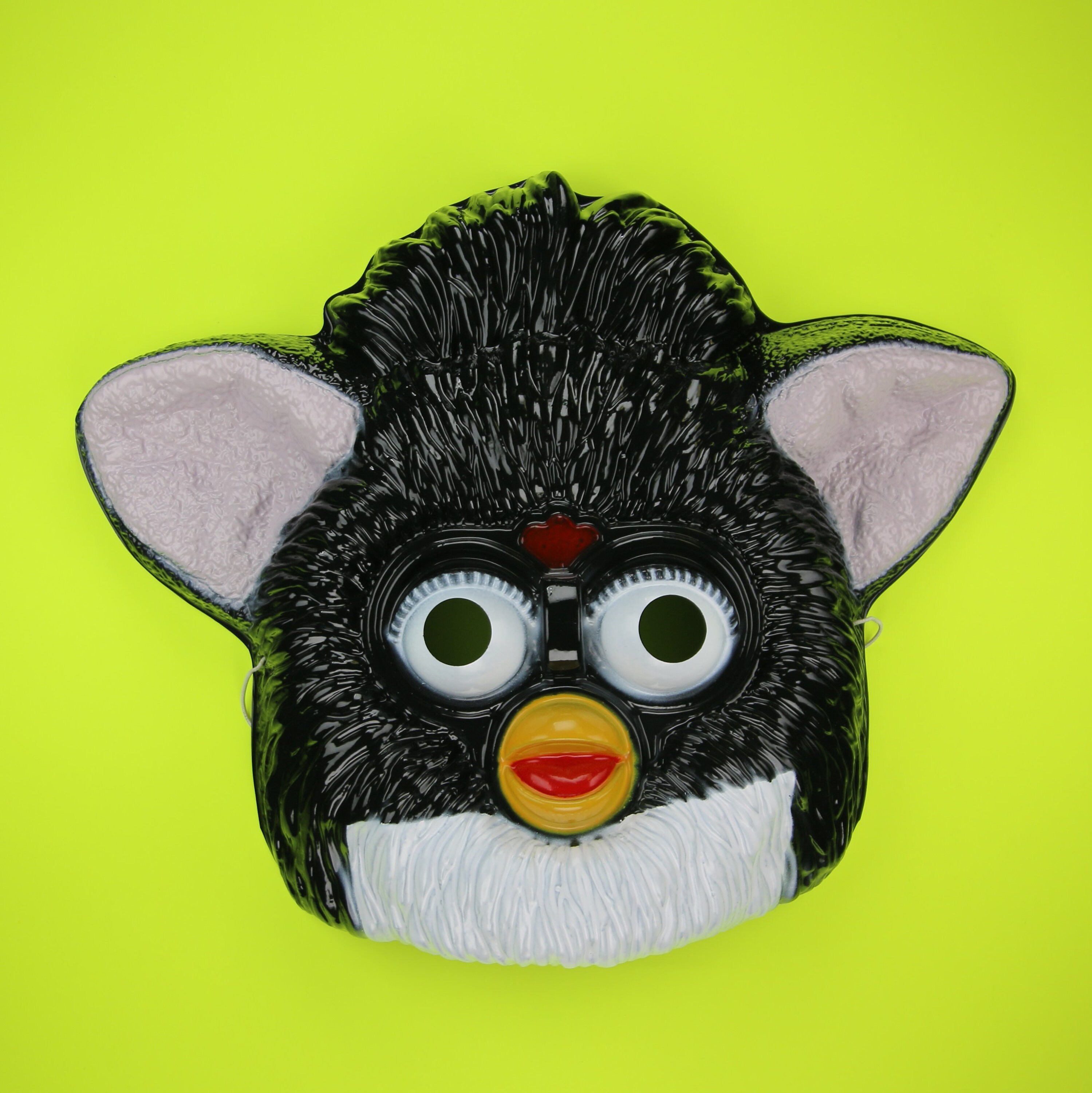 Vintage Black Furby Plastic Halloween Mask Tiger Electronics - Etsy