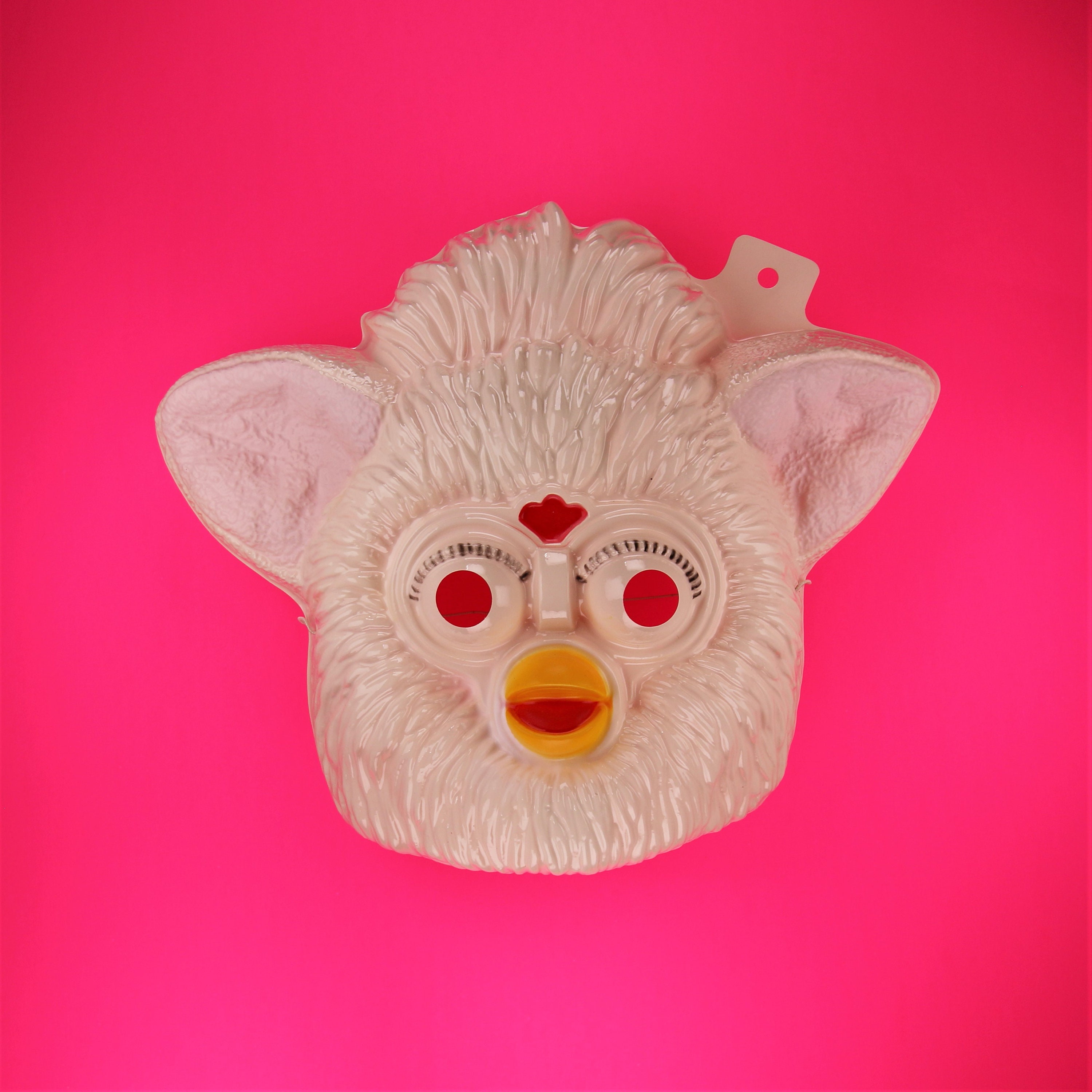 Vintage White Furby Plastic Halloween Mask Tiger Electronics - Etsy