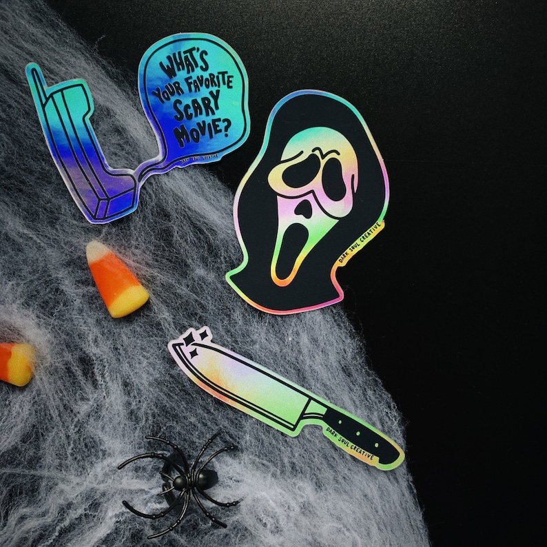 Scream Holographic Sticker Pack - Etsy