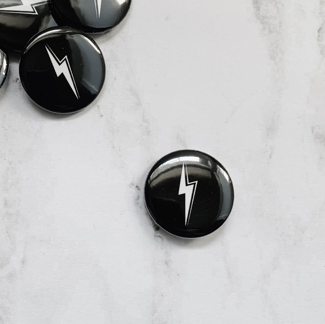 Lightning Bolt Button - Etsy
