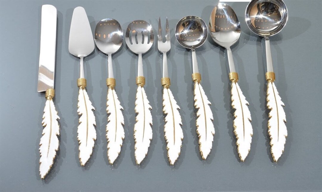 Design Utensil Set Gold Salad Serving Spoon Soup Ladle - Etsy