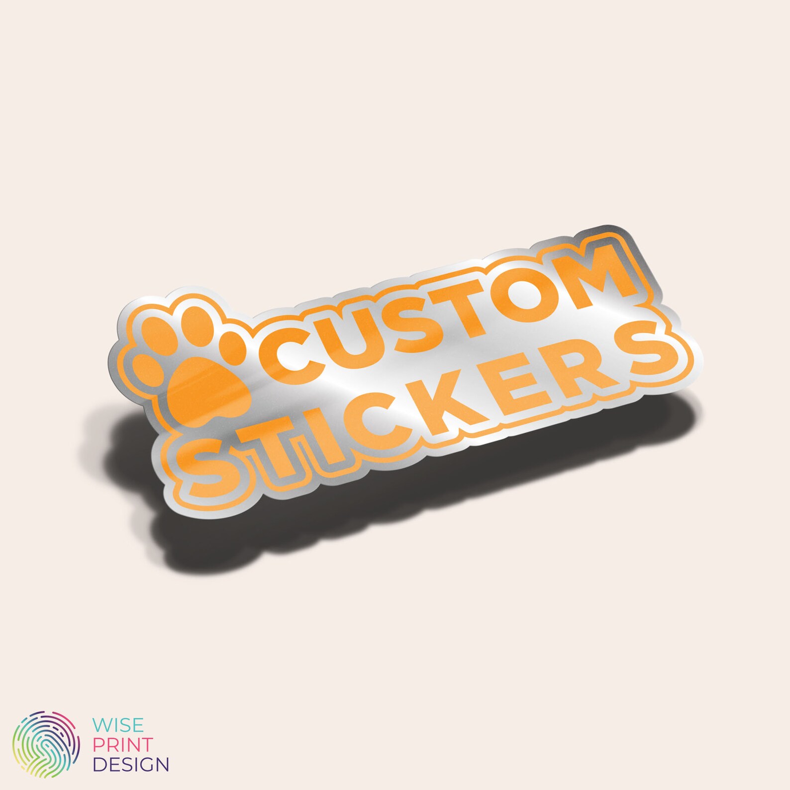 50 Custom Die Cut Silver Metallic Vinyl Stickers Pack. Your - Etsy