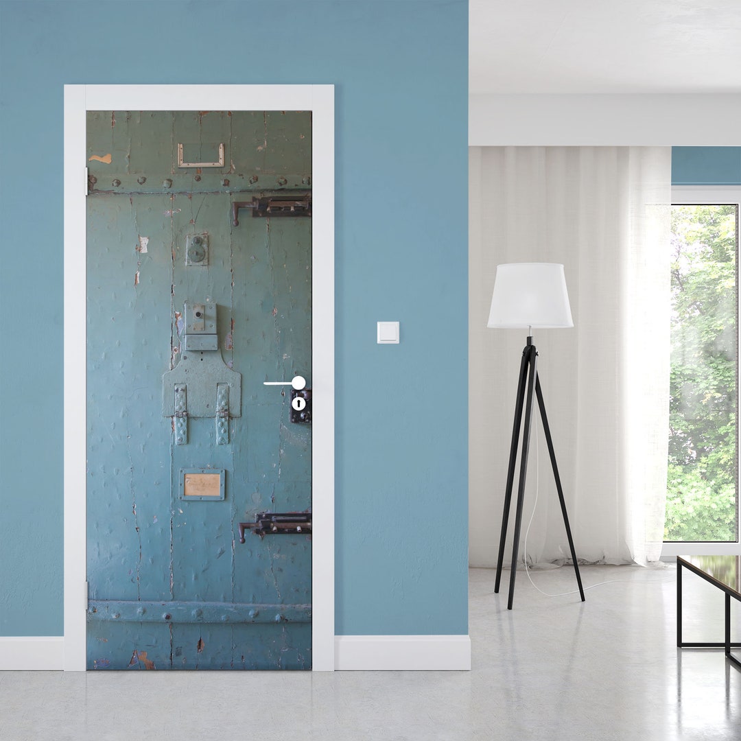 Vintage Door Mural, Rustic Door Decal, Wall Sticker, Home Decor, Office ...