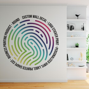 Custom Wall Decal Logo Sticker Print Personalized Vinyl Label Printed ...
