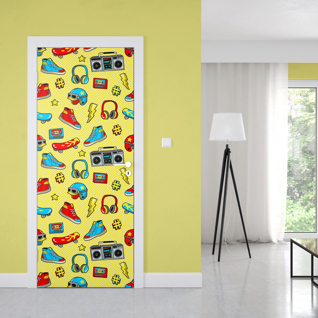 Cool Kids Door Mural, Cute Door Decal, Kids Room Wall Sticker, Home ...