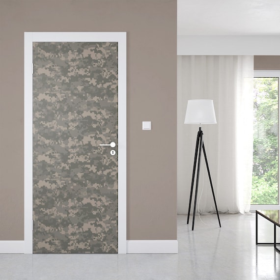 Army Camouflage Door Mural Camo Door Decal Army Wall | Etsy